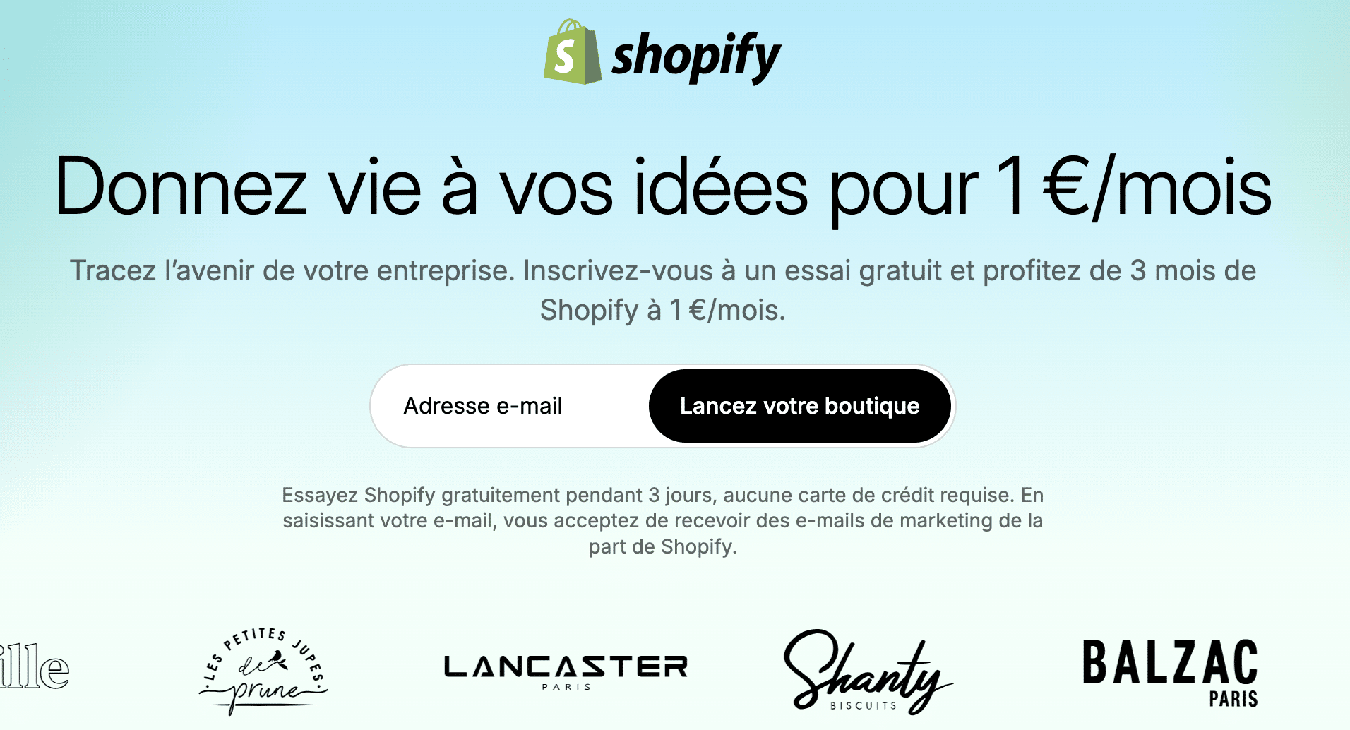 Créez votre boutique en ligne gratuite sur Shopify 2025